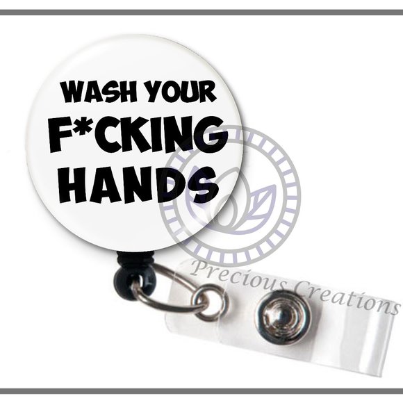 Accessories | Wash Your Hands Id Badge Reel | Poshmark